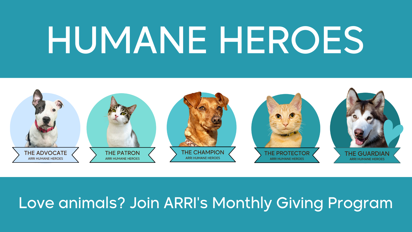 Humane Heroes Monthly Giving Program